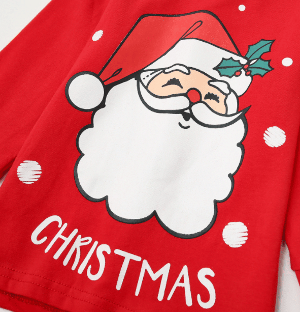 Röd långärmad pyjamas för barn • Alla-Pyjamas