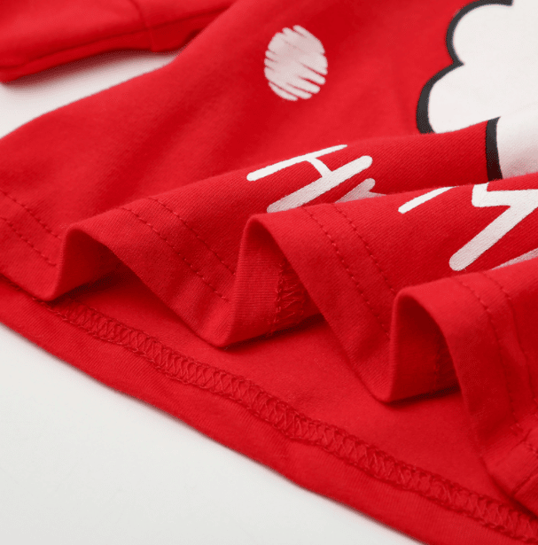 Röd långärmad pyjamas för barn • Alla-Pyjamas